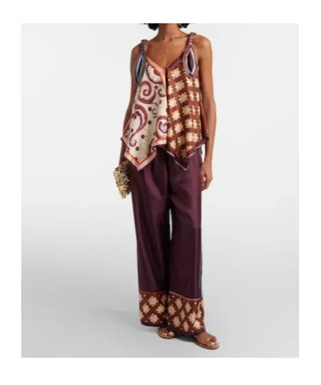 ALEMAIS Alémais Wilson Silk Twill Wide-leg Pants