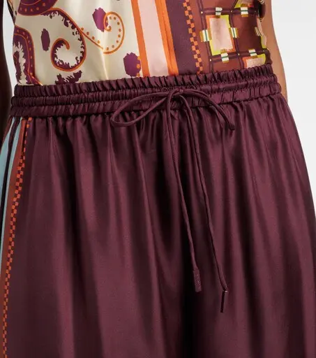 ALEMAIS Alémais Wilson Silk Twill Wide-leg Pants