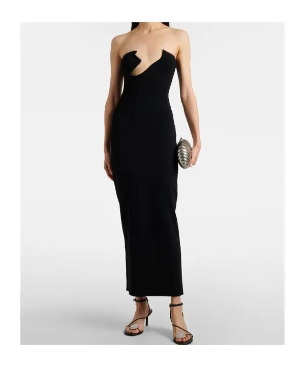 Christopher Esber Odessa Embellished Ribbed-knit Midi Dress