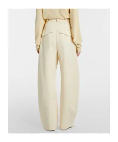 Sportmax Cotton Gabardine Wide-leg Pants