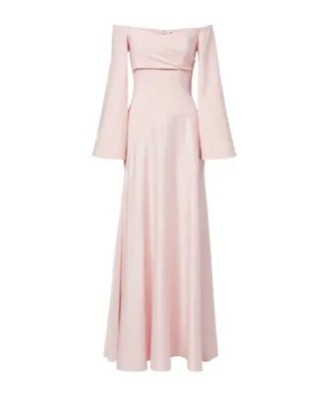 Solace Rina Satin And Crêpe Maxi Dress