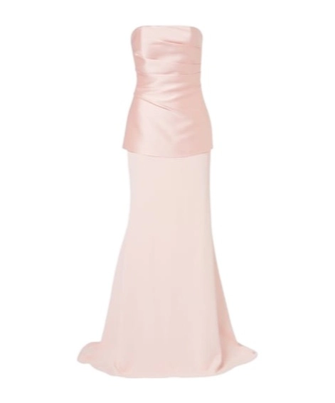 Solace London Alia Strapless Satin Gown