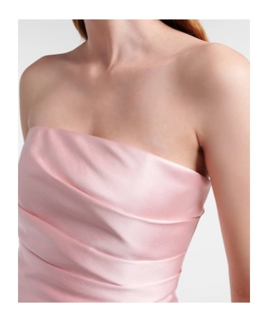 Solace London Alia Strapless Satin Gown