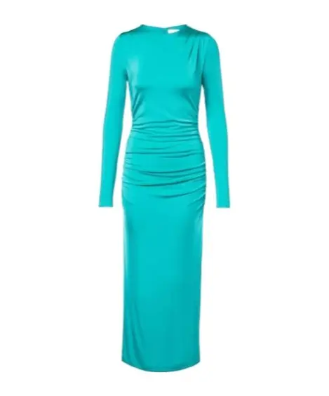 Carolina Herrera Ruched Jersey Midi Dress