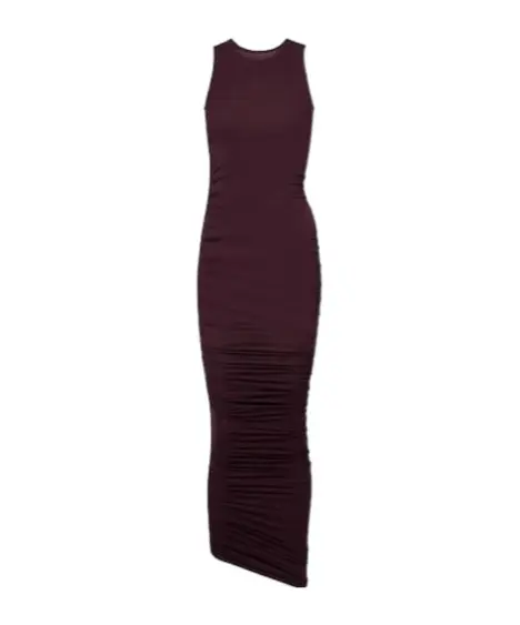 Wolford Ruched Sheer Midi Dress