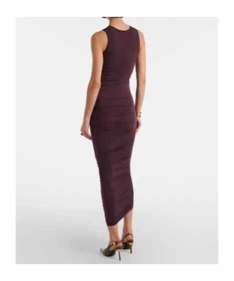 Wolford Ruched Sheer Midi Dress