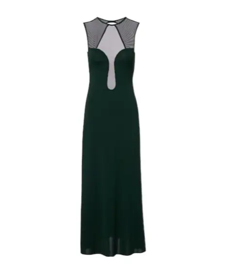 ERES Scene Mesh-trimmed Jersey Maxi Dress