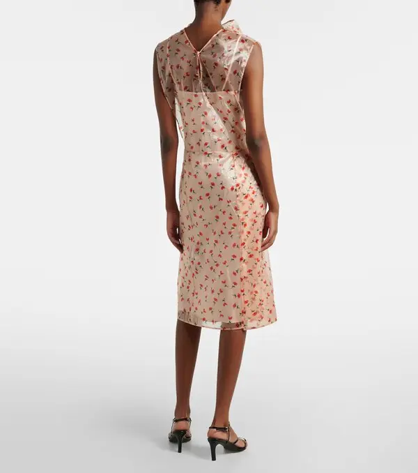 JIL SANDER Floral Midi Dress