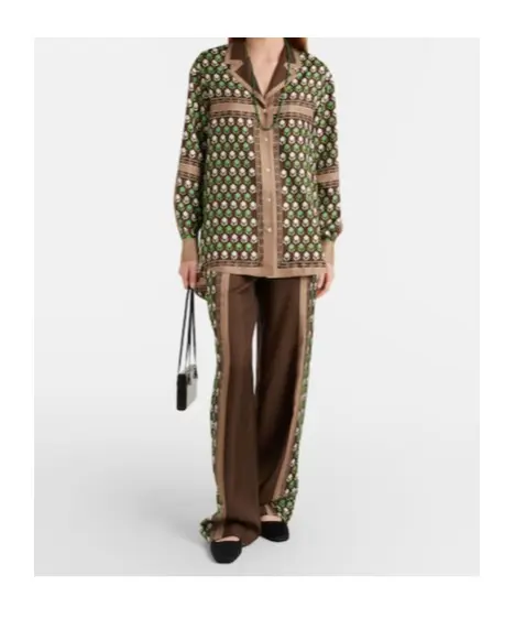 Tory Burch Printed Silk Twill Palazzo Pants