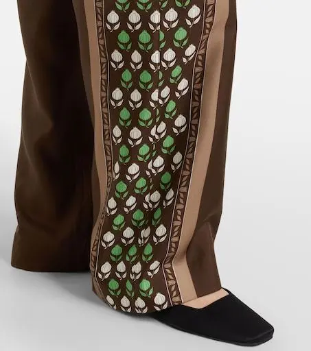 Tory Burch Printed Silk Twill Palazzo Pants