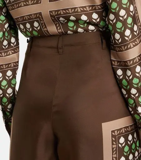 Tory Burch Printed Silk Twill Palazzo Pants