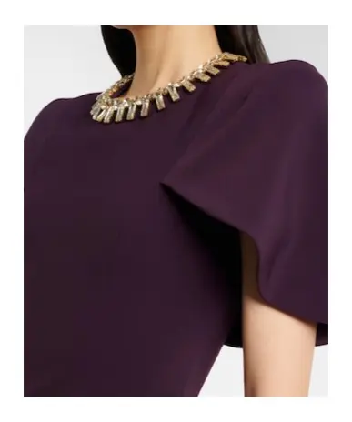 Jenny Packham Thalia Crystal-embellished Midi Dress