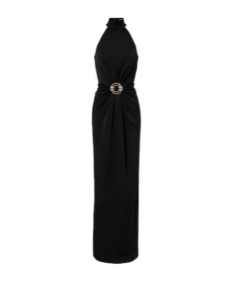 Rebecca Vallance Nala Embellished Halterneck Gown - Black