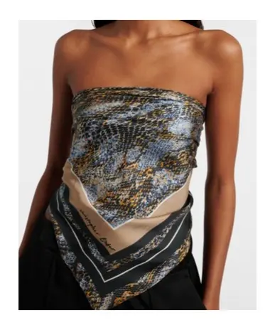 Christopher Esber Snake-print Silk Scarf