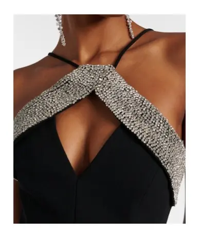 Rebecca Vallance Astros Embellished Draped Gown