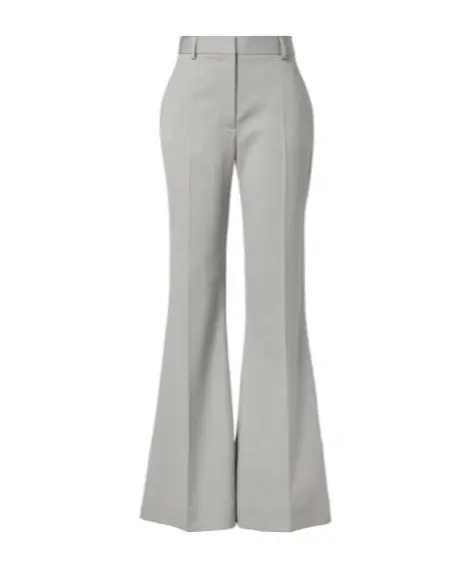 Stella McCartney Striped Wool Bootcut Pants - Gray