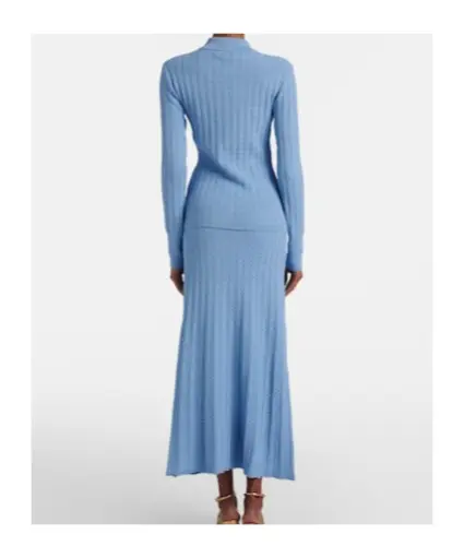Rebecca Vallance Natalie Pointelle Knit Midi Skirt