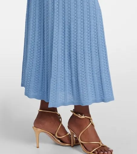 Rebecca Vallance Natalie Pointelle Knit Midi Skirt