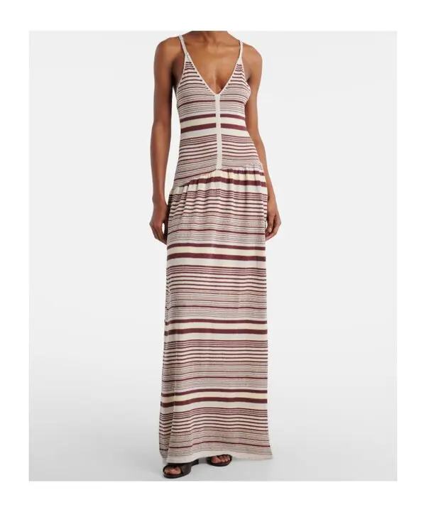 AYA MUSE Aella Knitted Striped Maxi Dress