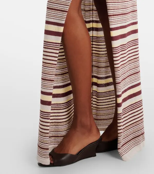 AYA MUSE Aella Knitted Striped Maxi Dress