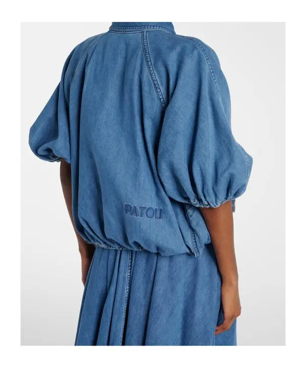 PATOU Tie-neck Denim Jacket