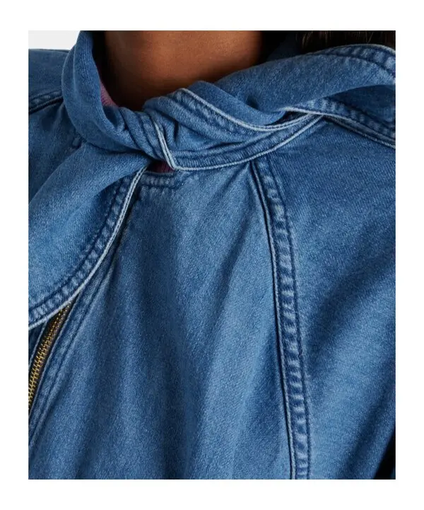 PATOU Tie-neck Denim Jacket