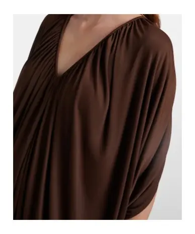 ADRIANA DEGREAS Draped Maxi Dress