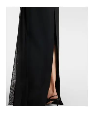 David Koma Sequined Paneled Bustier Gown