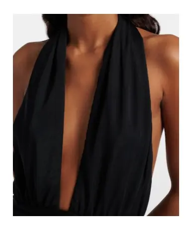 ADRIANA DEGREAS Draped Halterneck Swimsuit