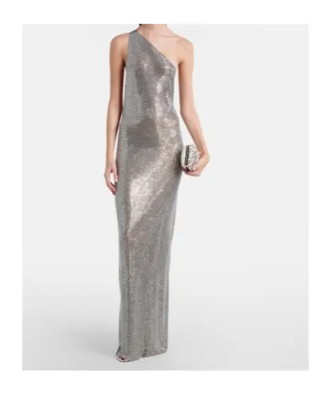 SELF-PORTRAIT Embellished One-shoulder Gown
