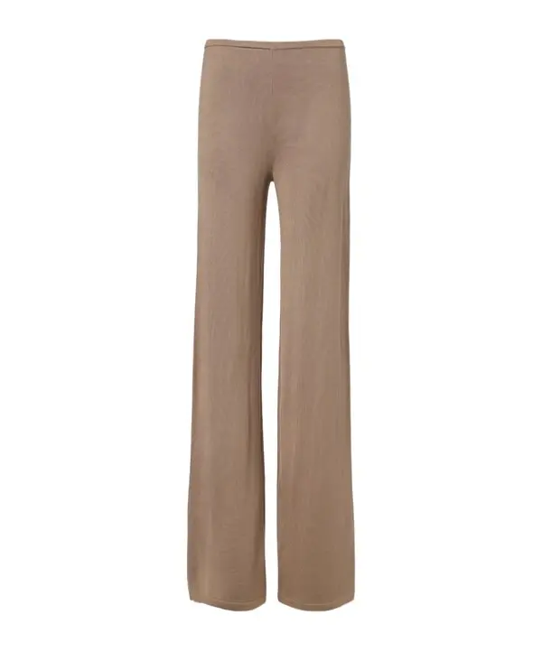 AYA MUSE Esme Silk-blend Straight Pants