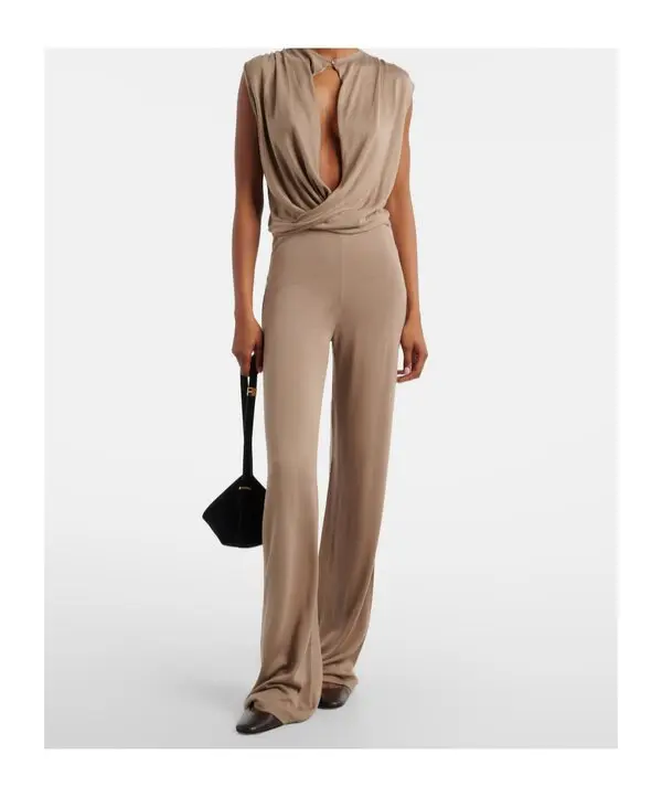 AYA MUSE Esme Silk-blend Straight Pants