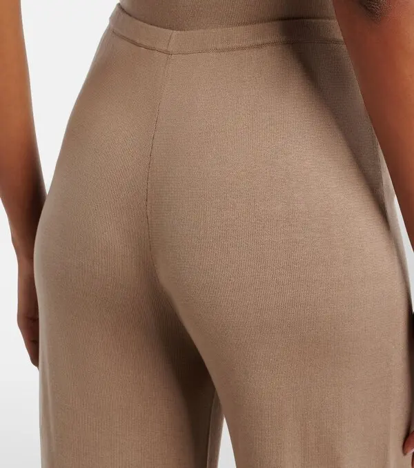 AYA MUSE Esme Silk-blend Straight Pants
