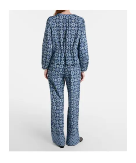 Velvet By Graham & Spencer Kendra Printed Cotton Wide-leg Pants