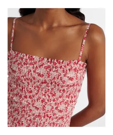 Isabel Marant Étoile Elodie Floral Smocked Cotton Minidress