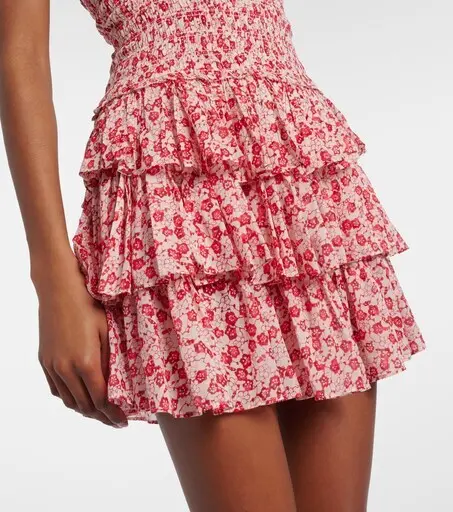 Isabel Marant Étoile Elodie Floral Smocked Cotton Minidress