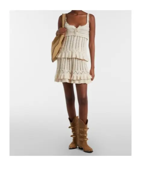 Isabel Marant Étoile Nelle Cotton Crochet Miniskirt