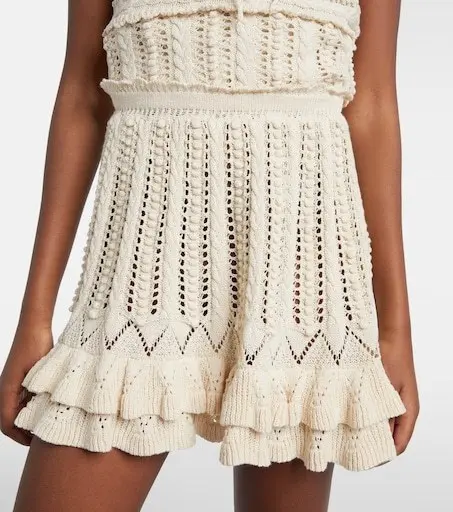 Isabel Marant Étoile Nelle Cotton Crochet Miniskirt