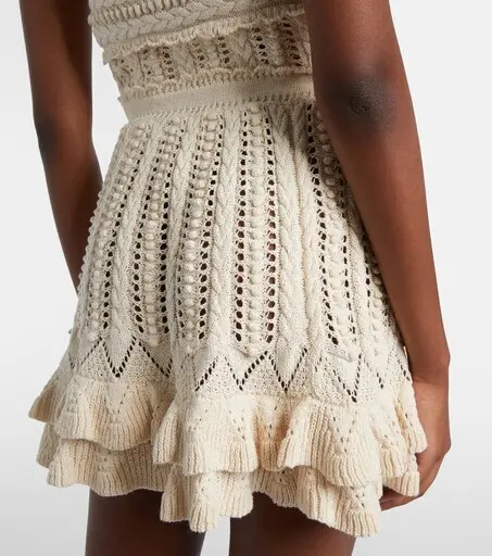 Isabel Marant Étoile Nelle Cotton Crochet Miniskirt