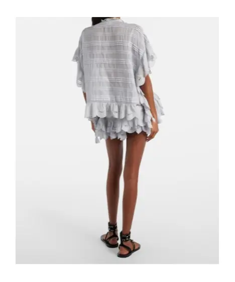 Isabel Marant Étoile Puria Embroidered Cotton Shorts