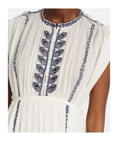 Isabel Marant Étoile Liviane Embroidered Cotton Maxi Dress - White