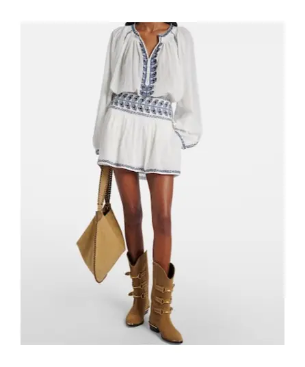 Isabel Marant Étoile Embroidered Cotton Blouse