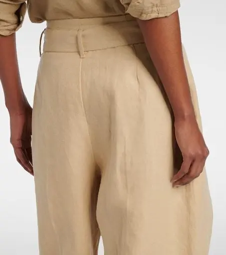 Polo Ralph Lauren Belted Linen Barrel-leg Pants