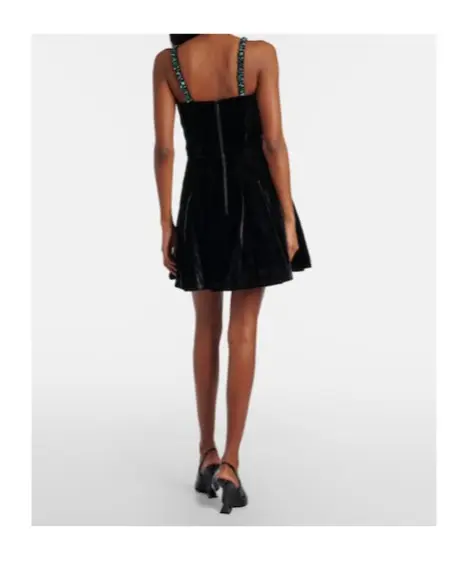 Balmain Embellished Velvet Minidress