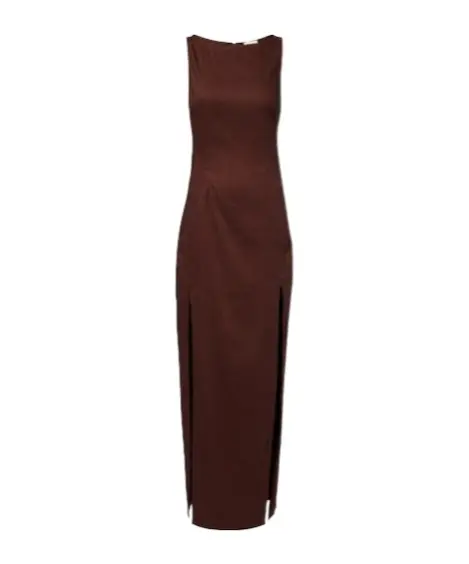 Staud Costa Linen-blend Maxi Dress