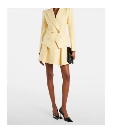 Balmain Chain-detail Pleated Miniskirt