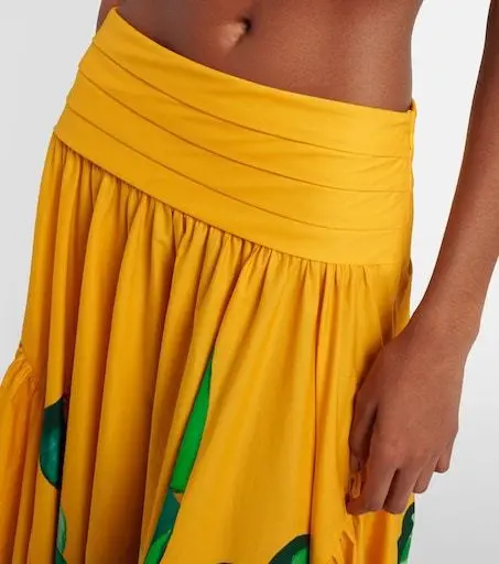 ALEMAIS Mokshini Printed Cotton Poplin Maxi Skirt