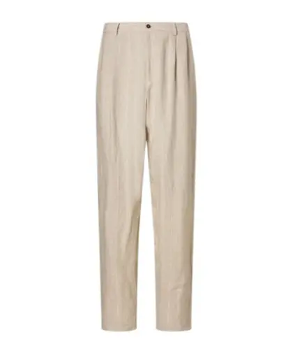 Giorgio Armani Pinstripe Linen Wide-leg Pants