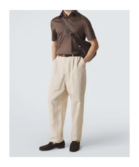Giorgio Armani Pinstripe Linen Wide-leg Pants