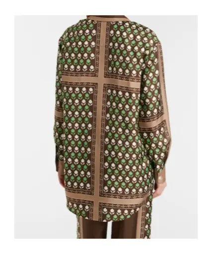 Tory Burch Printed Silk Twill Shirt